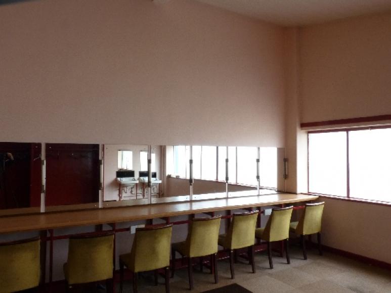 Dressing room, backstage at Dunoon's Queens Hall, August 2011 ...